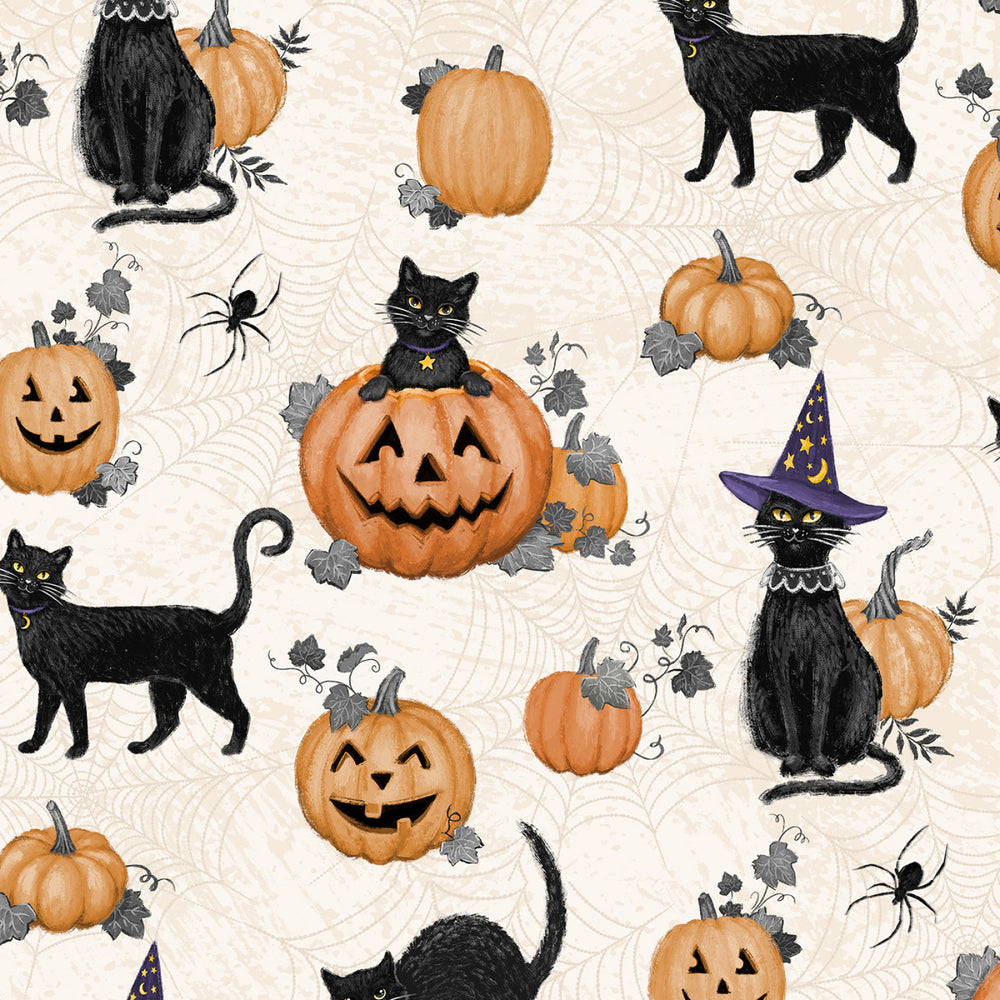Meow-Gical Night | Michael Davis for Wilmington Prints | Quilting Muse