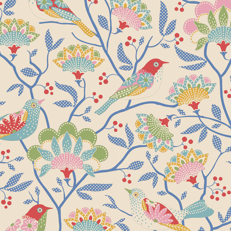 Jubilee | Bird Tree Cream by Tone Finnanger for Tilda Fabrics | TIL100