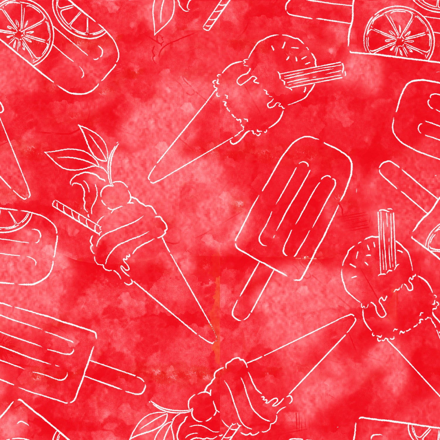 Sweet Summertime | Popsicle Texture Red by Duncan MacDougal for 3 Wish