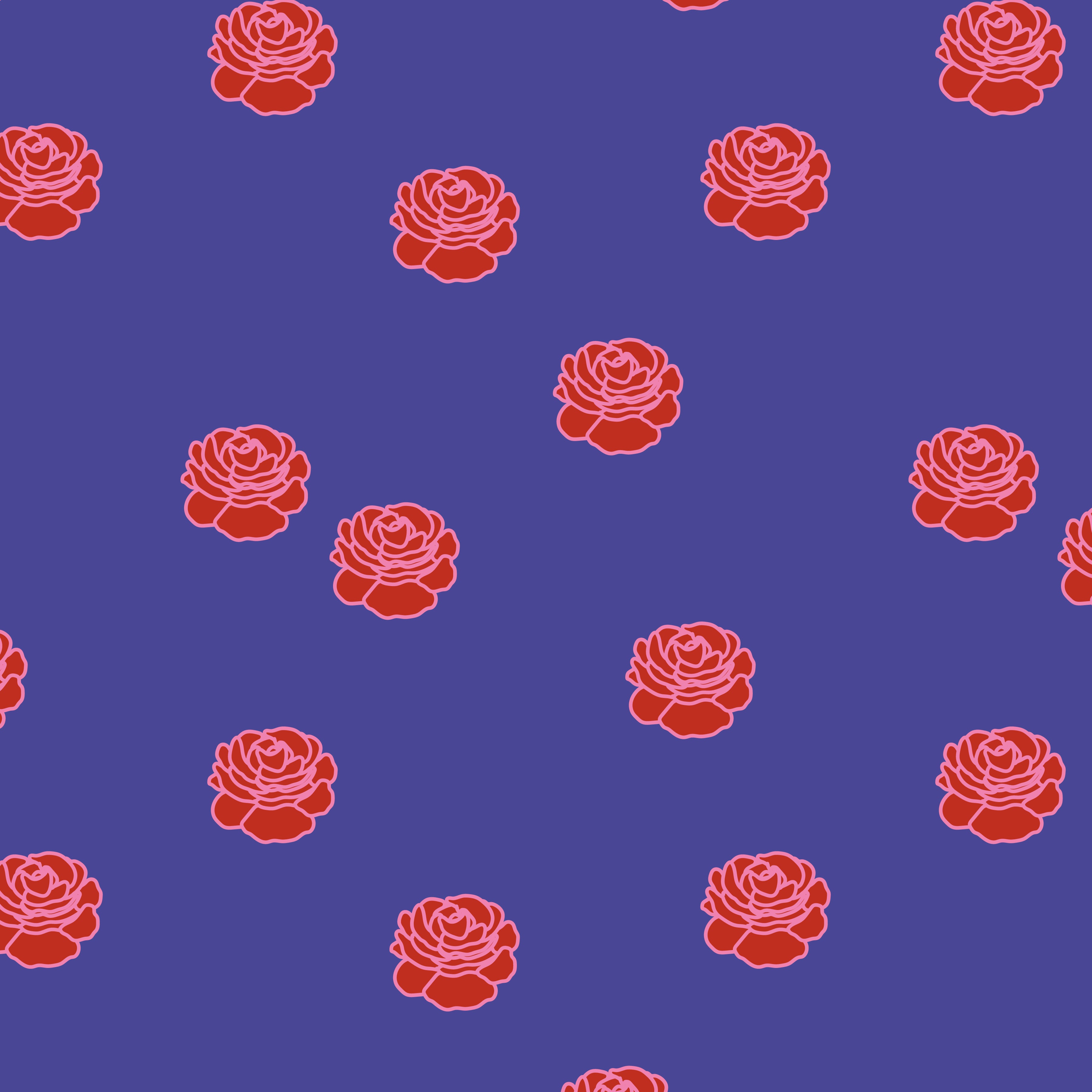 Botanic Blast | Small Roses Purple by Sew Yeah Quilting for Riley Blak