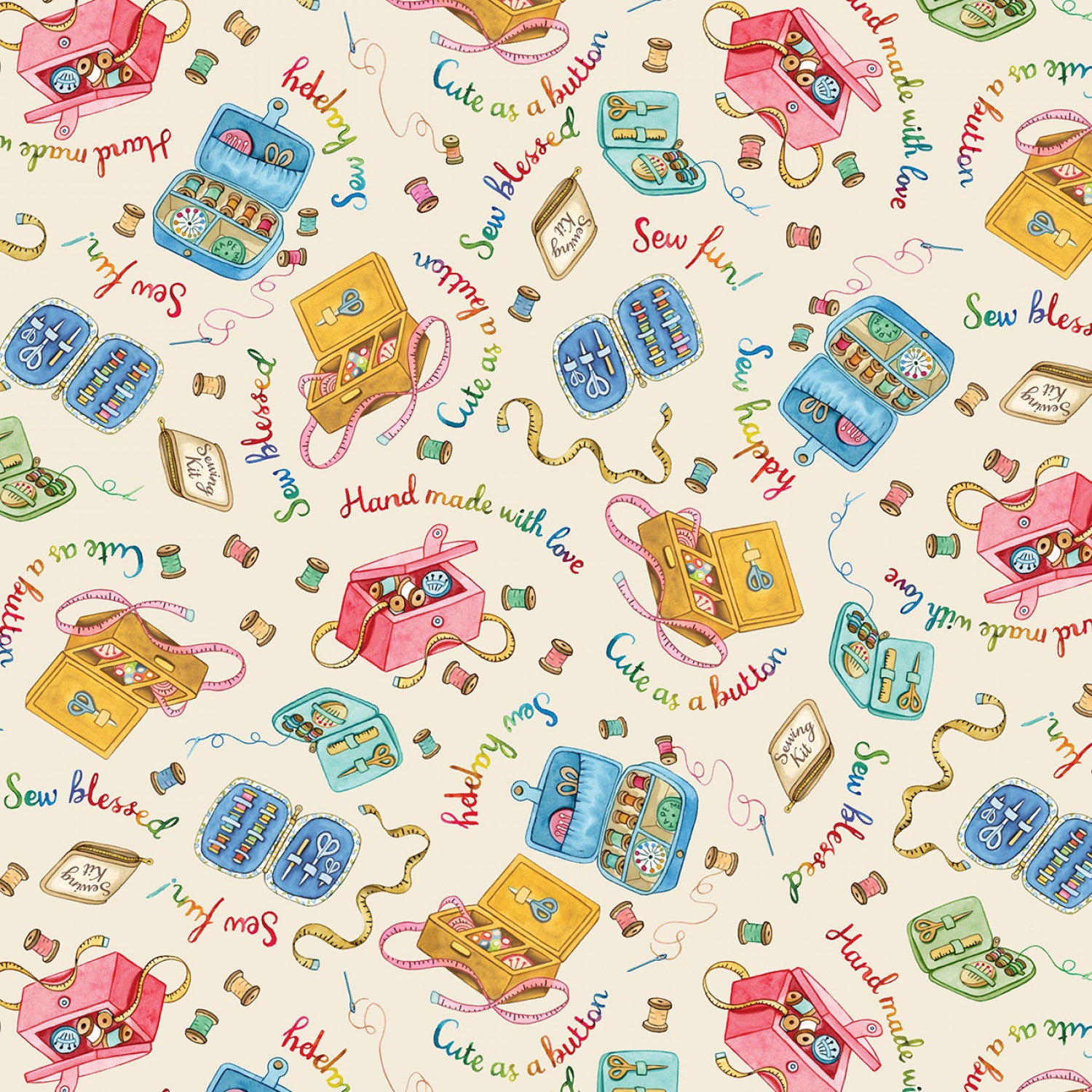 Sew Pretty | Cream Sew Pretty Sewing Kit by Louise Nisbet for Michael