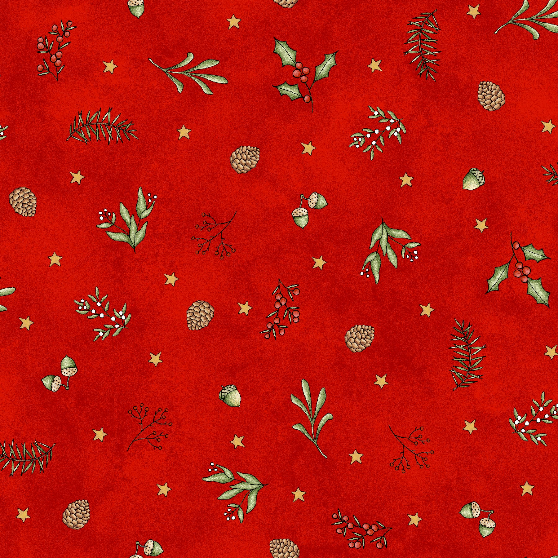 Homemade Holidays | Tiny Greens - Red by Kris Lammers for Maywood Stud