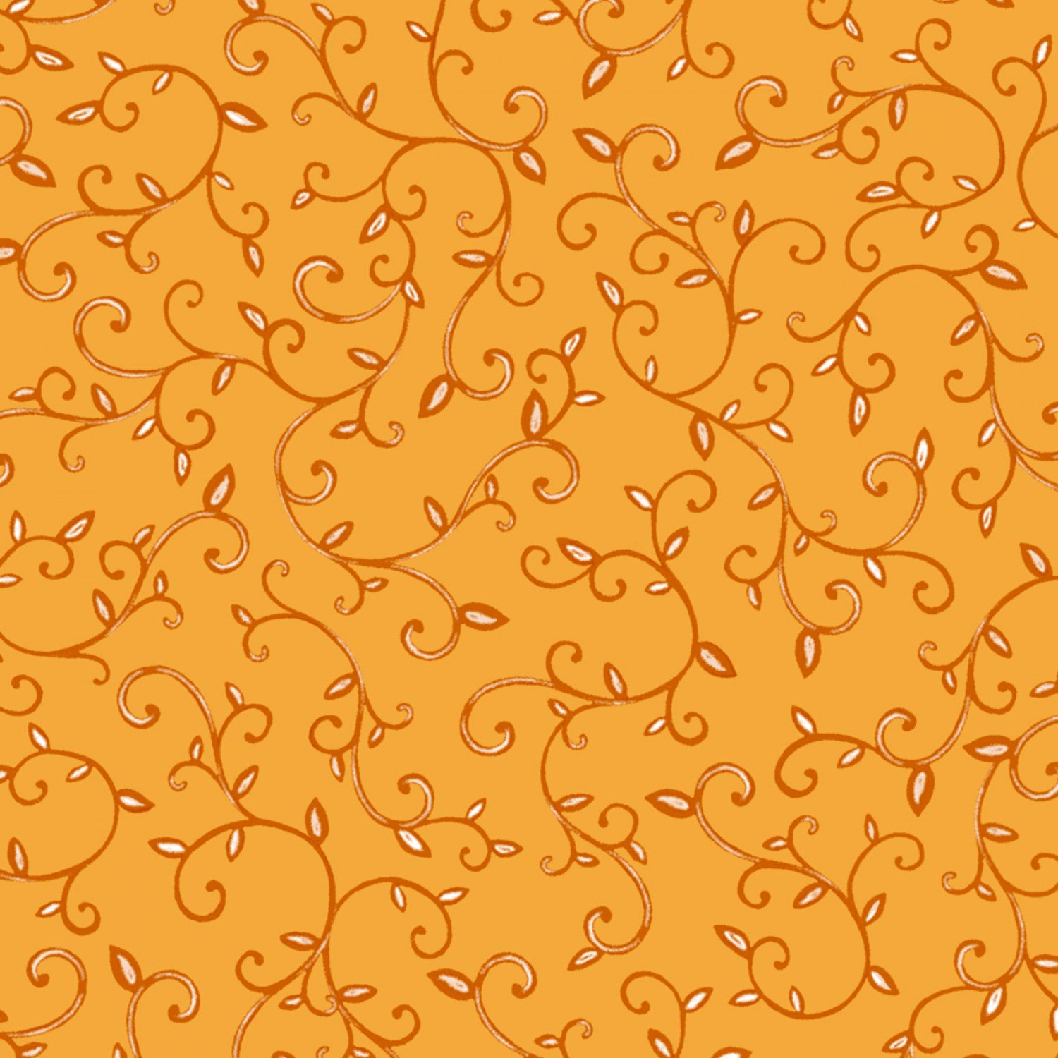 Practical Magic | Scroll Light Orange by Jacqueline Wild for P&B Texti