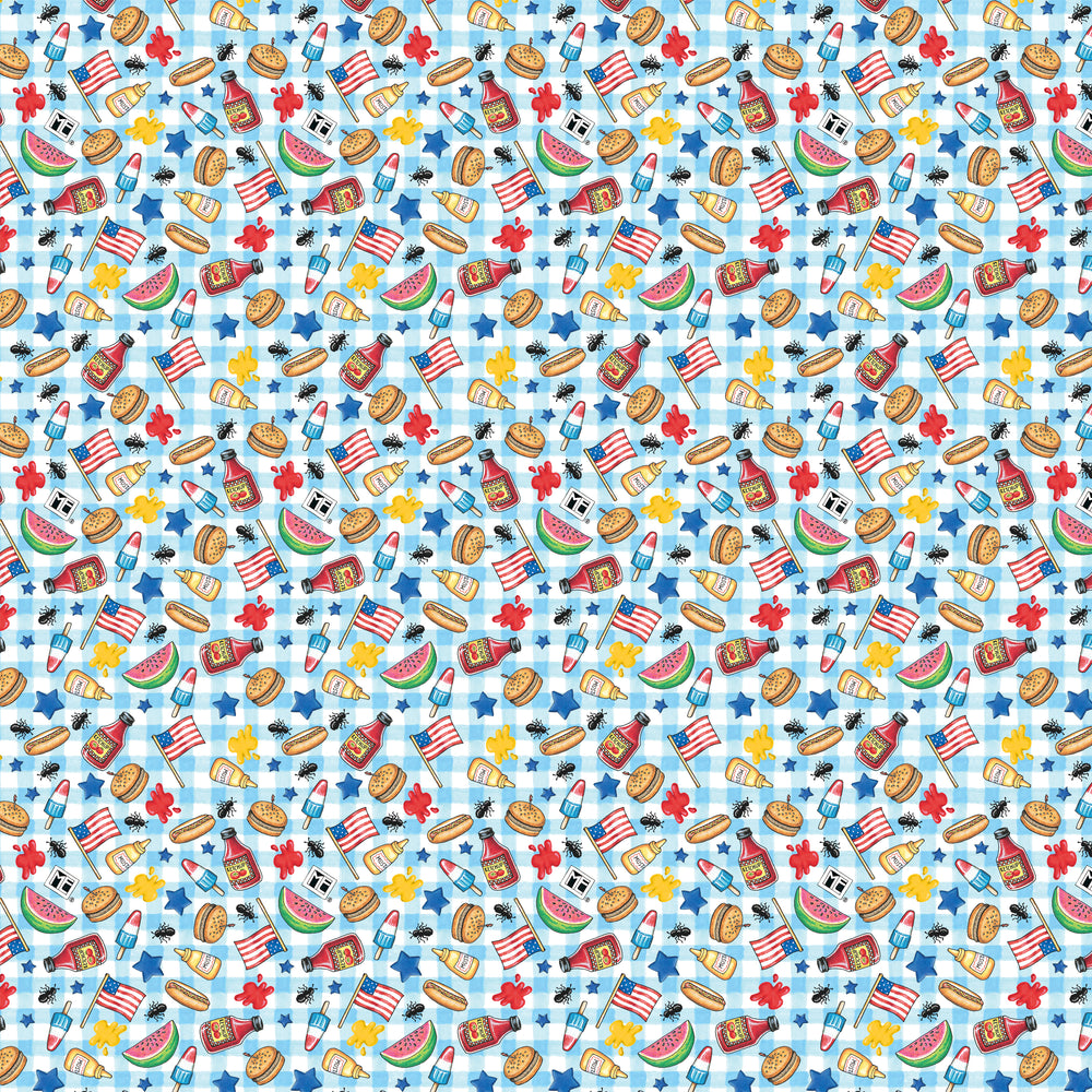 Happy Birthday, America | America's Birthday Cookout - Blue by Mary En