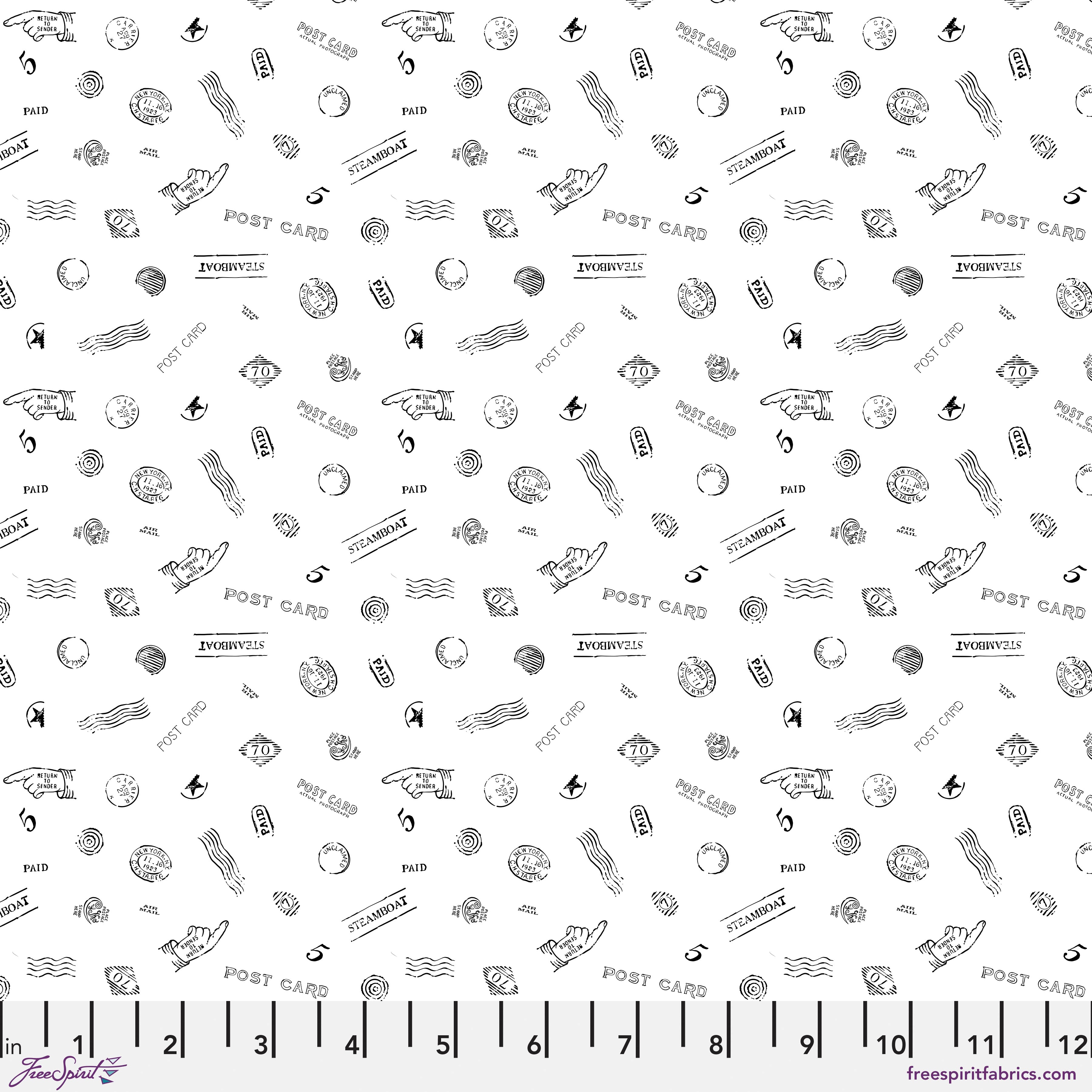 Love Letters | Cancellation Stamps - White by Rachel Hauer for FreeSpi